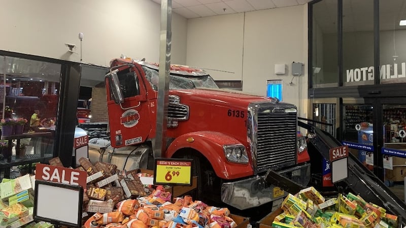 Truck driver accused of intentionally crashing into a Kroger Truck driver accused of intentionally crashing into a Kroger