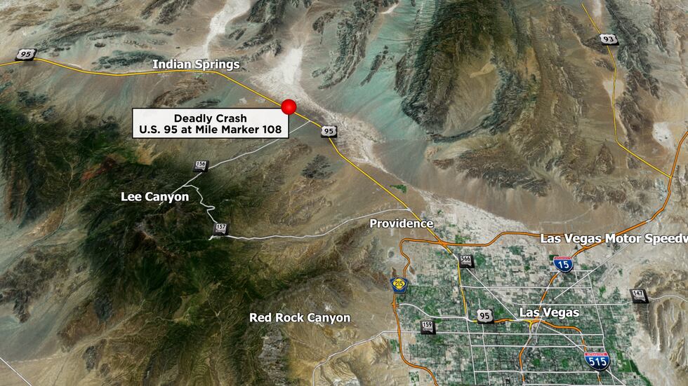 Fatal crash closes part of US 95 in Clark County Fatal crash closes part of US 95 in Clark County